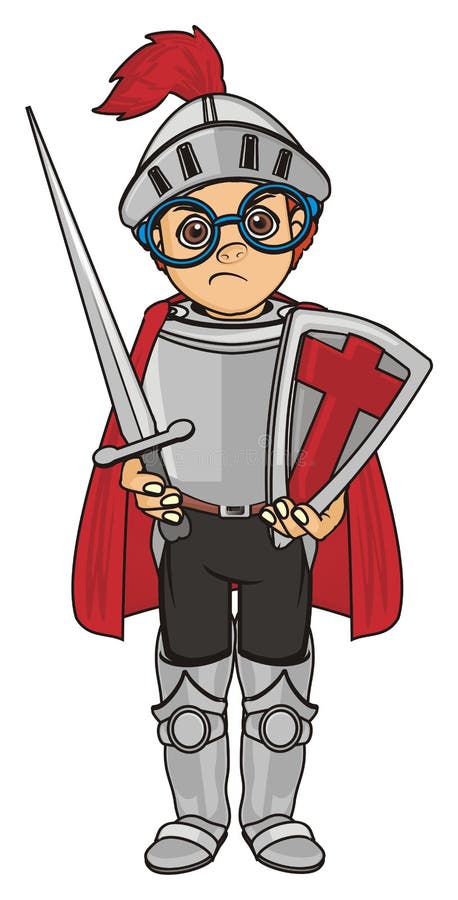 Evil knight stand stock illustration. Illustration of cloak - 99154295