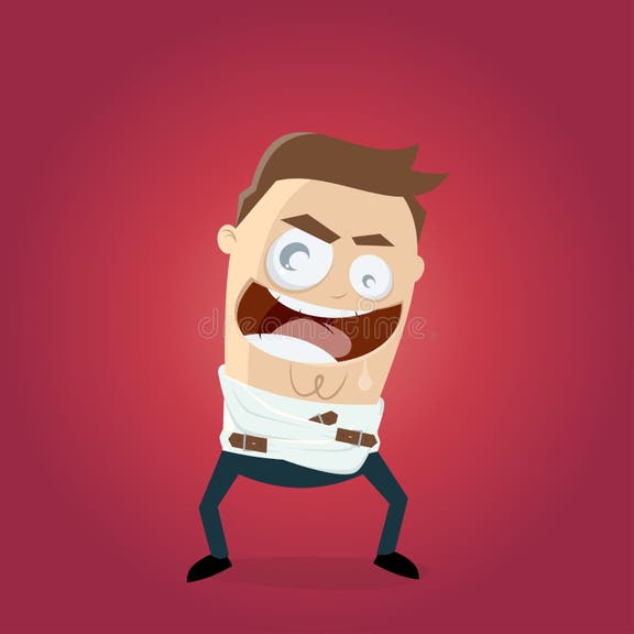 Evil Laughing Man in Straightjacket Stock Vector - Illustration of ...