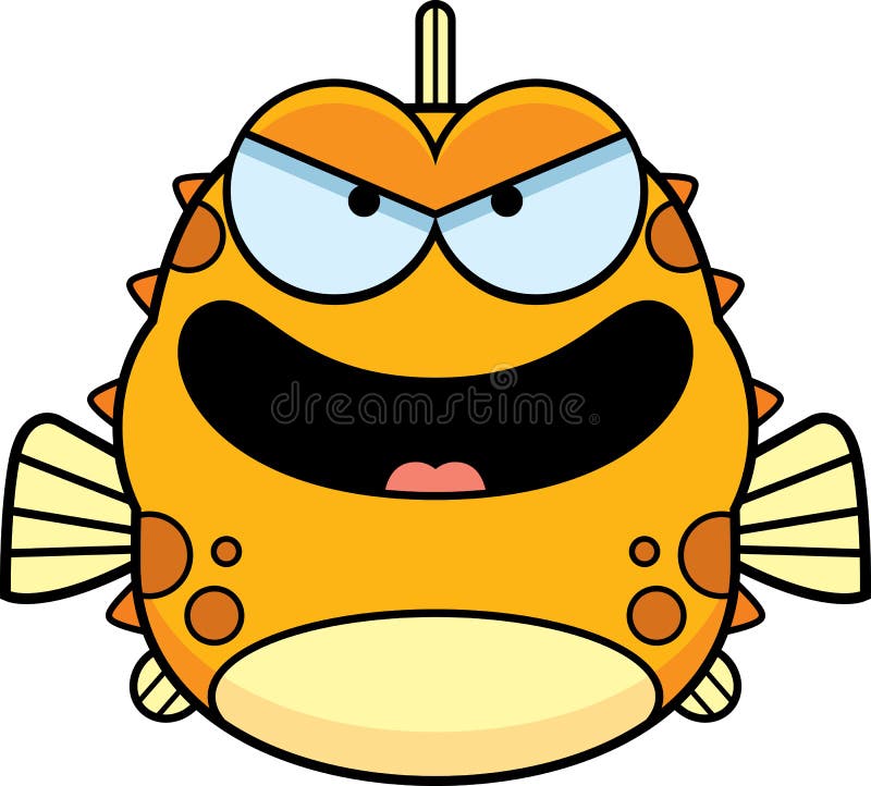 Evil Little Blowfish stock vector. Illustration of fish - 159746971