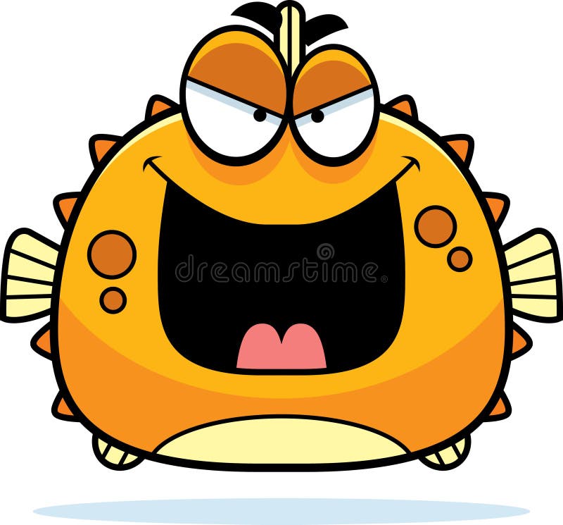 Evil Little Blowfish stock vector. Illustration of clip - 47411946
