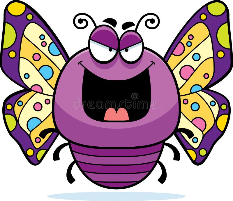 Angry Butterfly stock vector. Illustration of cartoon - 14083658