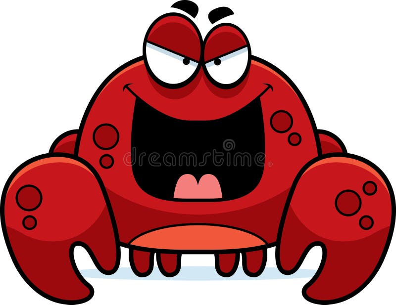Evil Little Crab stock vector. Illustration of vector - 47412103