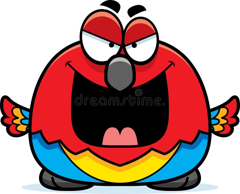 Evil Little Parrot stock vector. Illustration of bird - 47400814