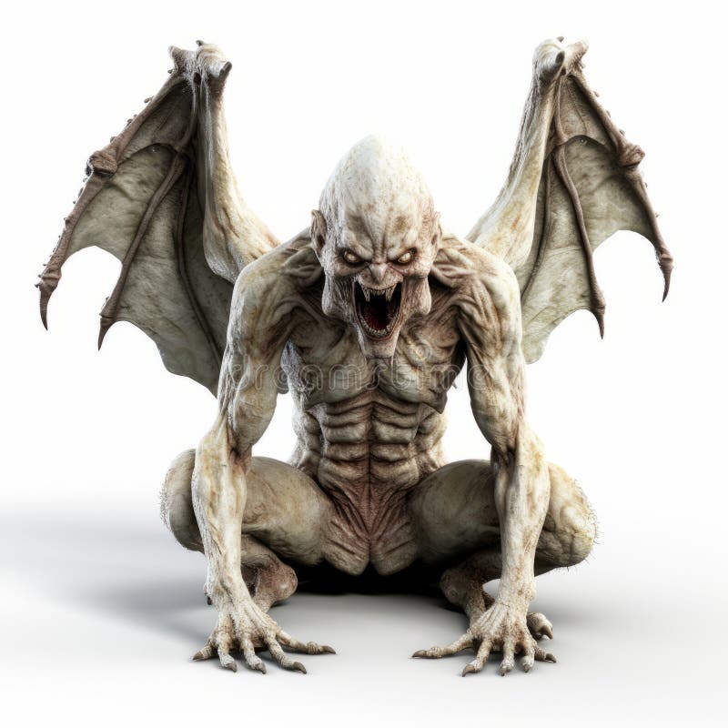 3d Dover Demon: Supernatural Creature in Dignified Pose Stock ...