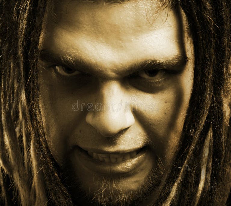 Evil man. stock image. Image of facial, close, dread, bizarre - 6924027