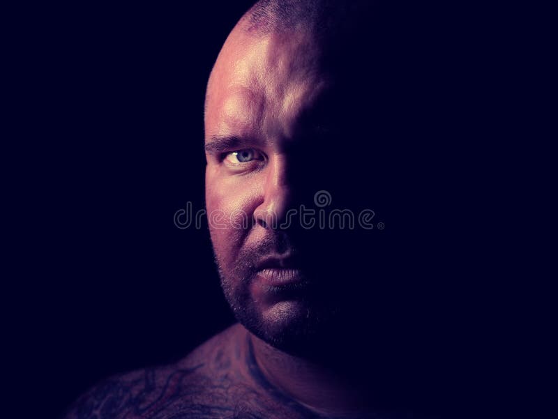 Evil man stock photo. Image of look, horror, emotion - 59613922