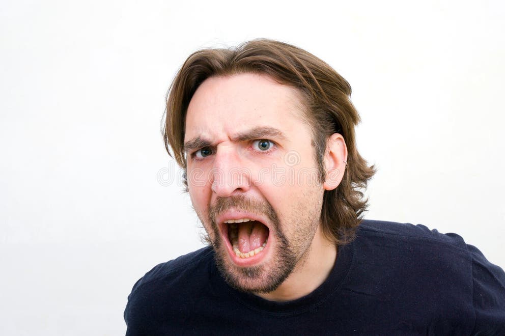 Evil man shouting stock image. Image of furious, aggression - 6573921
