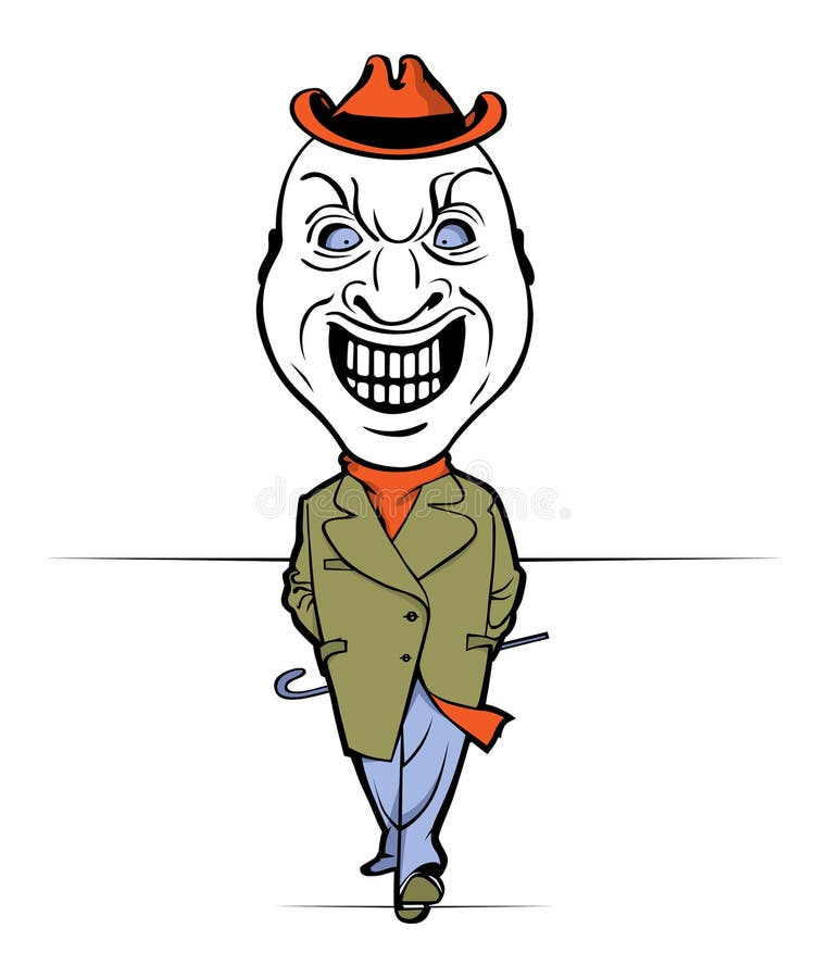 Evil cartoon mushroom stock vector. Illustration of fungus - 20286556