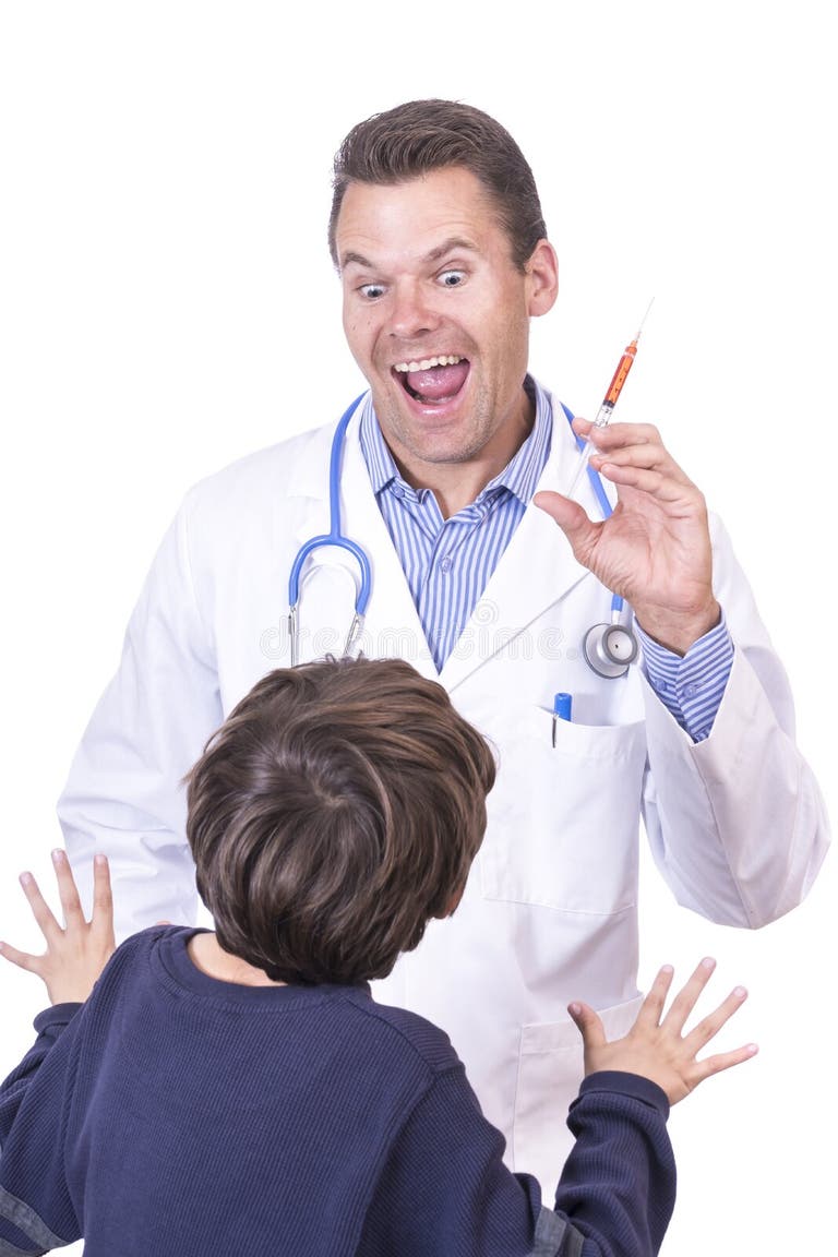 Evil Doctor Holding Syringe Injection Stock Photos - Free & Royalty ...