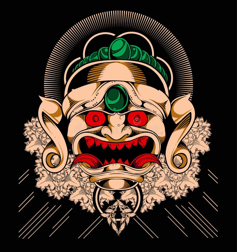 Evil mask stock vector. Illustration of evil, grunge - 88748901