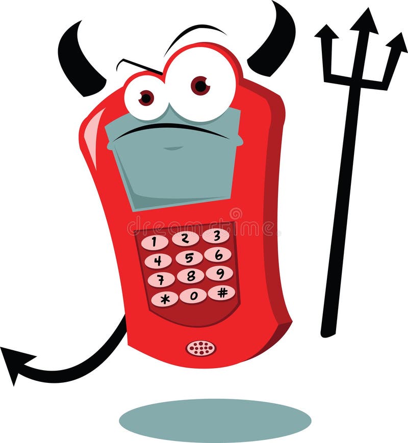 Evil Mobile stock vector. Illustration of global, communications - 27186030