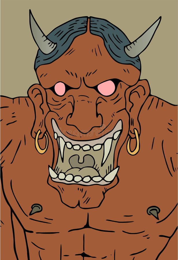 Evil monster stock vector. Illustration of devil, horned - 26747556