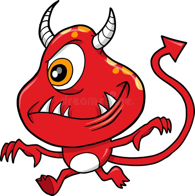 Evil Monster Devil Vector stock vector. Illustration of monster - 9205490