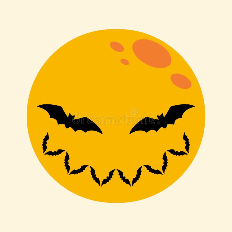 Evil Moon. Halloween Design Stock Vector - Illustration of magic, trick ...