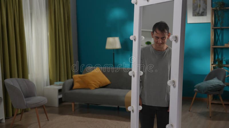 Evil Personality in the Reflection of the Mirror. Split Personality ...