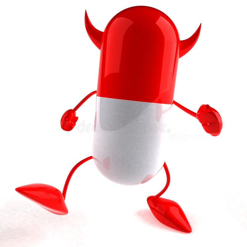 Evil pill stock illustration. Illustration of blue, nutrition - 7650465