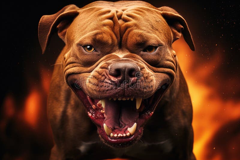 Evil fire dog stock illustration. Illustration of danger - 19886350