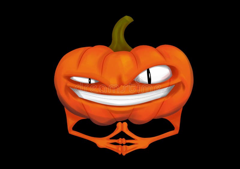 Evil pumpkin stock illustration. Illustration of evil - 34219709