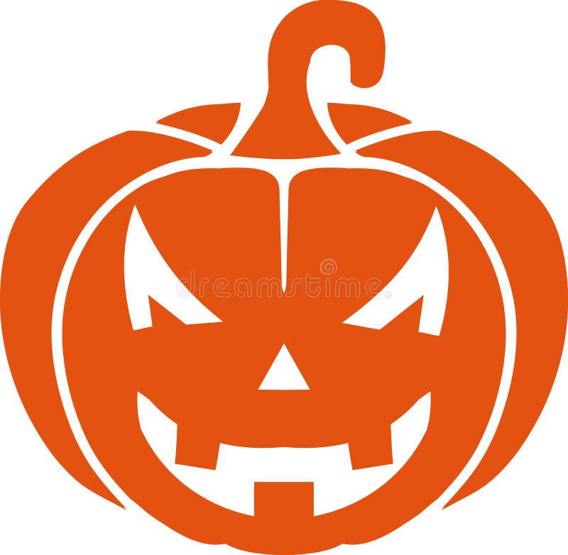 Evil pumpkin with face stock vector. Illustration of moon - 107186801
