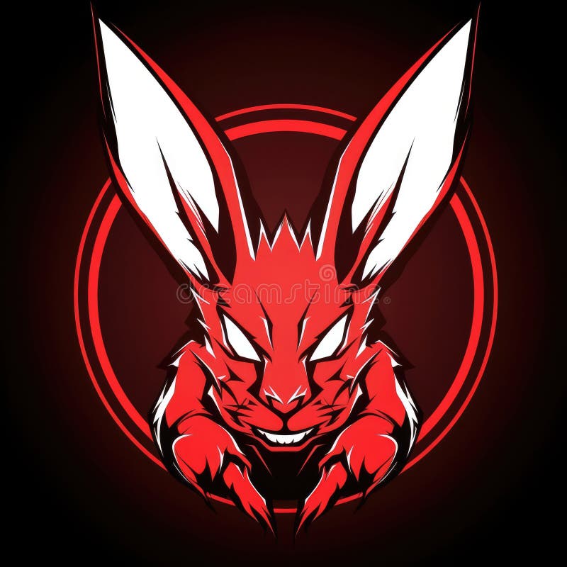 Evil Rabbit. Portrait of a Rabbit Devil Stock Illustration ...