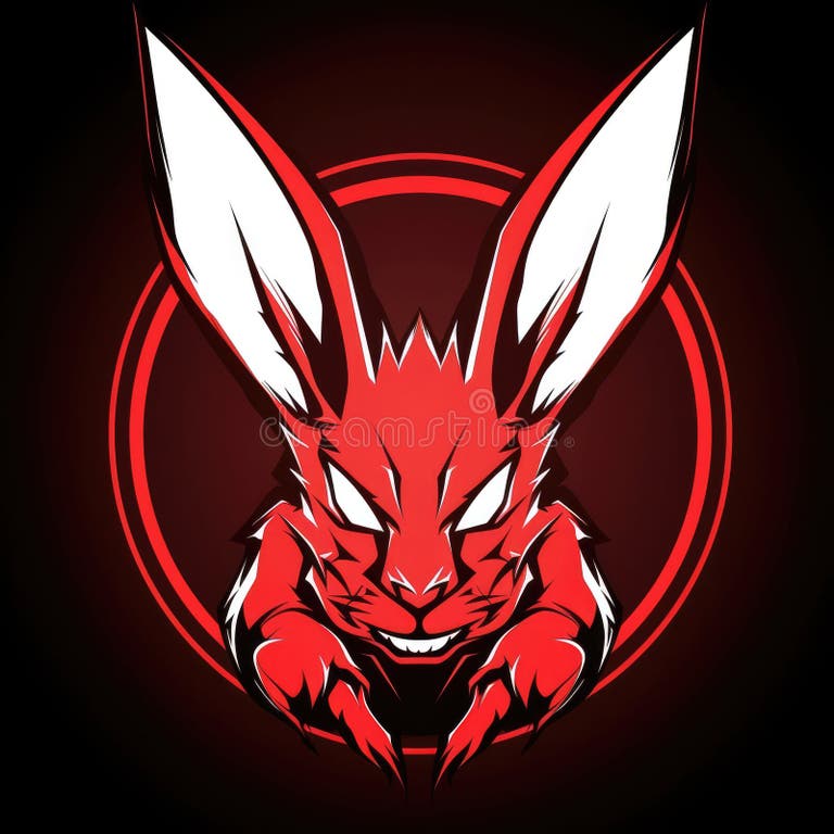 Evil Rabbit. Portrait of a Rabbit Devil Stock Illustration ...