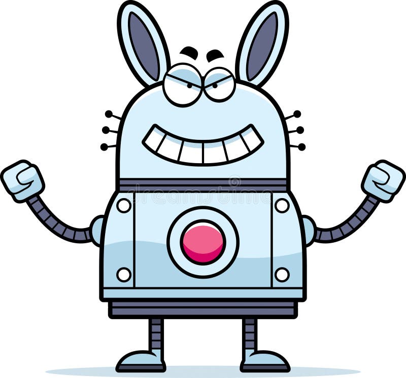 Evil Robot Rabbit stock vector. Illustration of clip - 47170041
