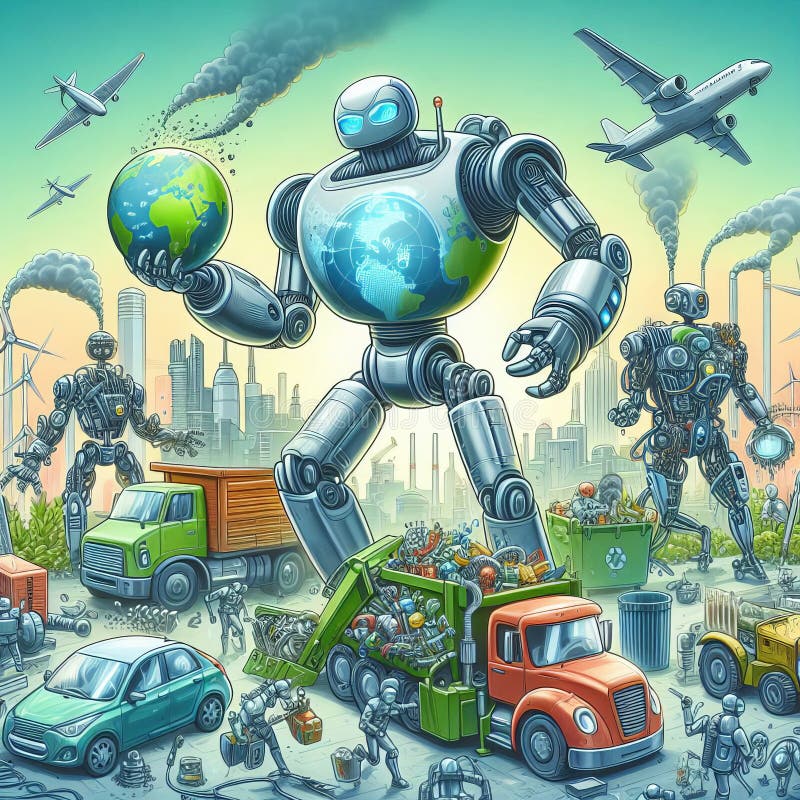 Evil Robots are Not Happy with the Pollution of the Planet and Clean ...