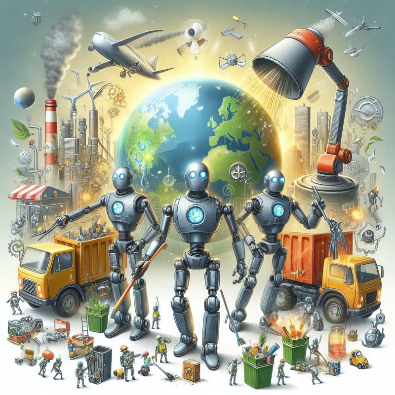 Evil Robots are Not Happy with the Pollution of the Planet and Clean ...