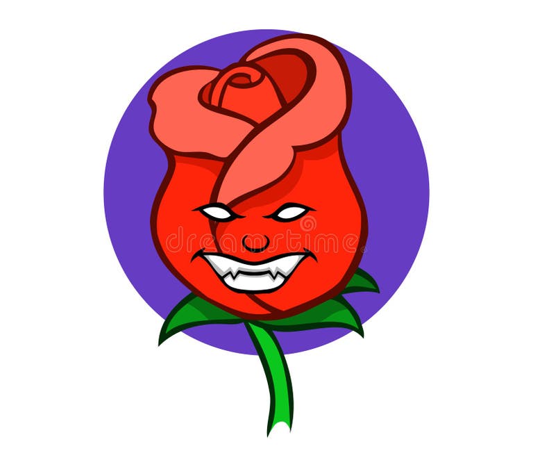 Evil rose stock vector. Illustration of leaf, evil, floral - 86899848