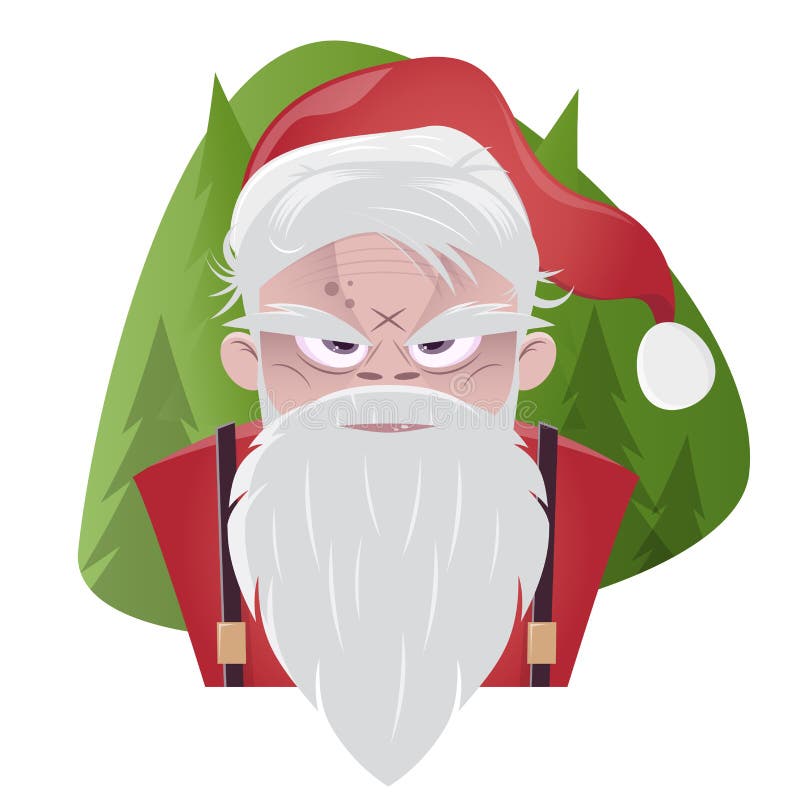 Evil Santa Clown with Blood Stock Illustration - Illustration of joker ...