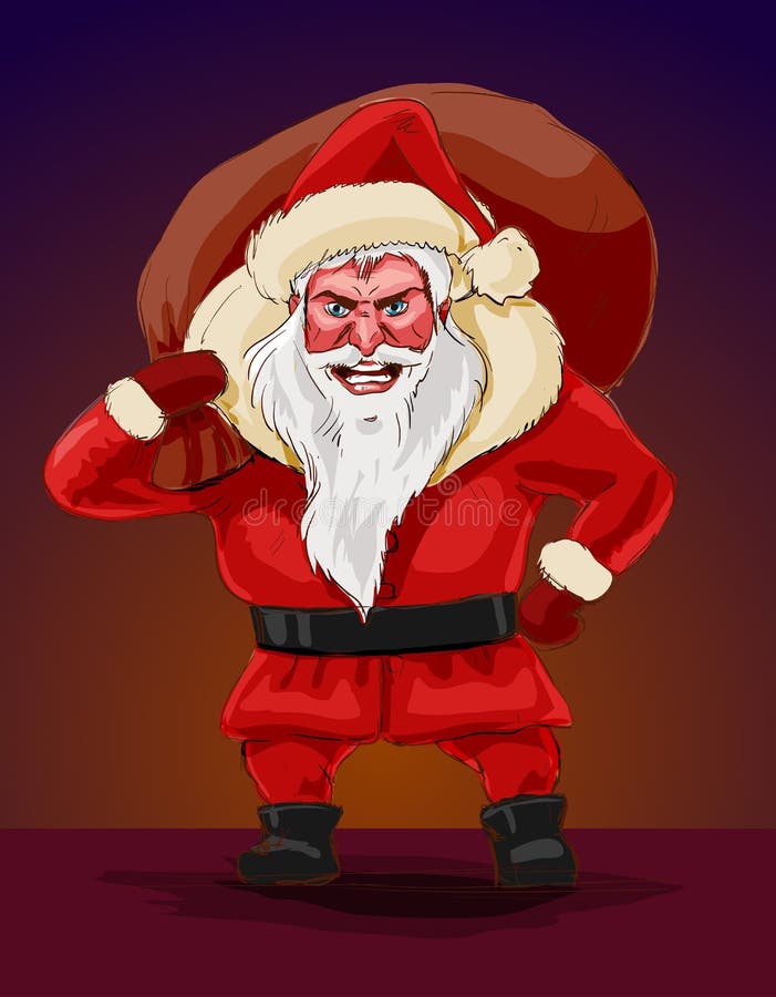 Evil Santa Claus stock illustration. Illustration of blood - 28194148