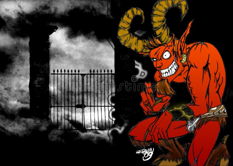 Evil Satyr stock illustration. Illustration of cartoon - 64100063