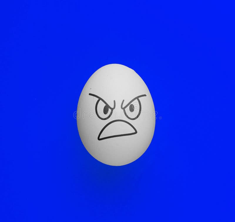 The Evil Scary Angry Face Emotion Painted on the Easter Egg, Halloween ...