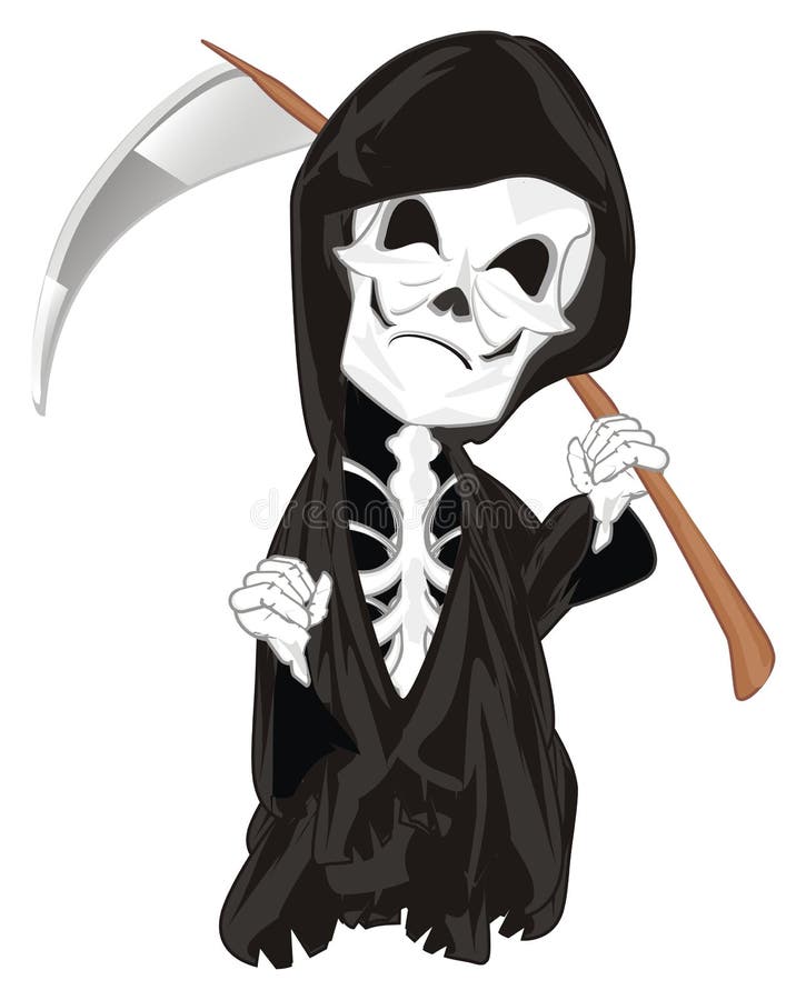 Evil skeleton stand stock illustration. Illustration of halloween ...