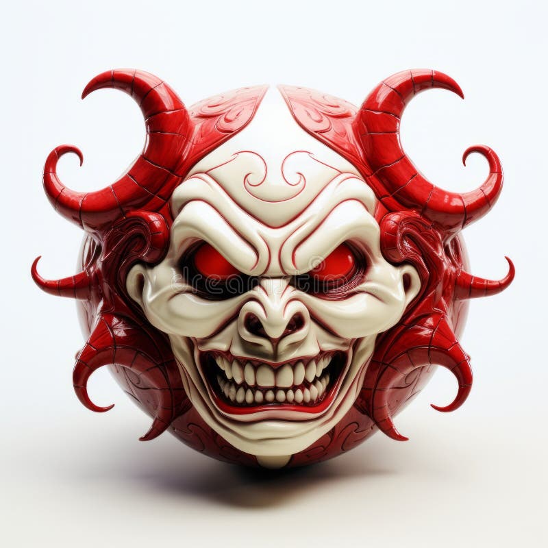 Evil Skull 3d Rendering in Japonism Style - Devilcore Spherical ...