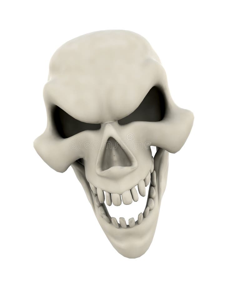Evil Skull Face stock illustration. Illustration of render - 10905544