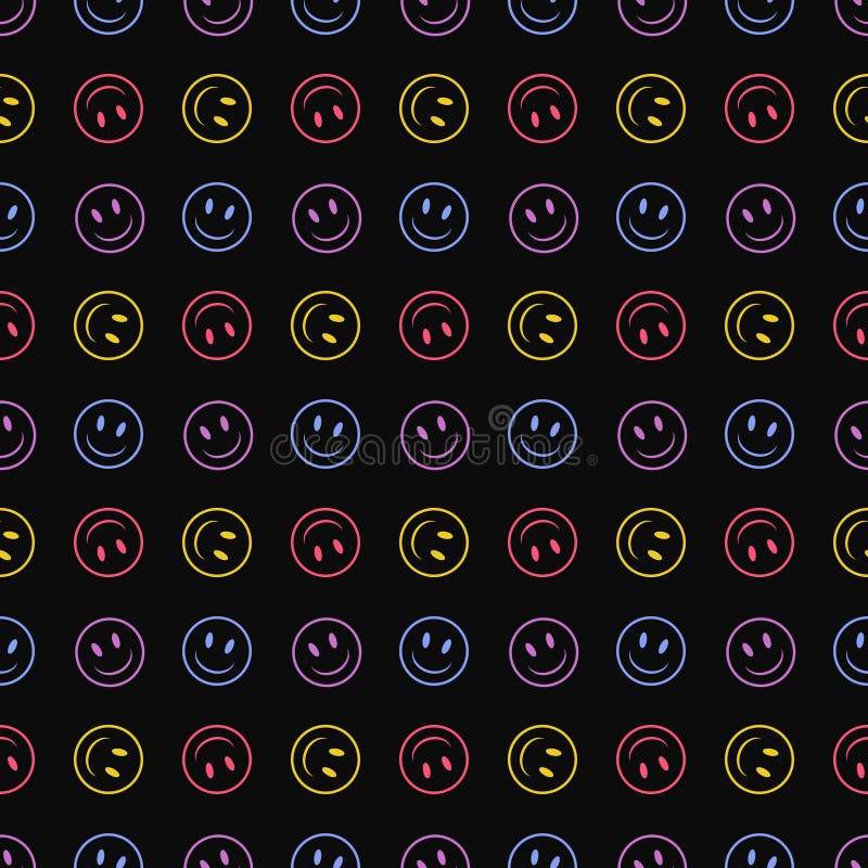 Evil Smile Dark Seamless Pattern Stock Vector - Illustration of ...