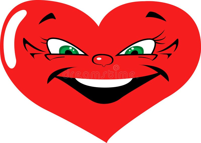 Evil Smiling Heart stock vector. Illustration of eyes - 18116227