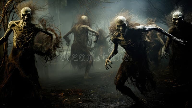 Evil Spirits and Evil Spirits in the Dark Stock Image - Image of ...