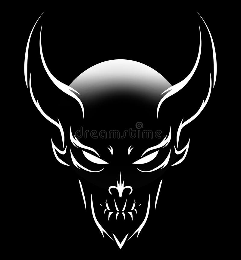 Evil Stylized Vector Symbol with Transparent PNG Stock Image ...