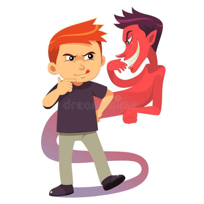 Evil Thoughts stock vector. Illustration of evil, persuade - 45951131