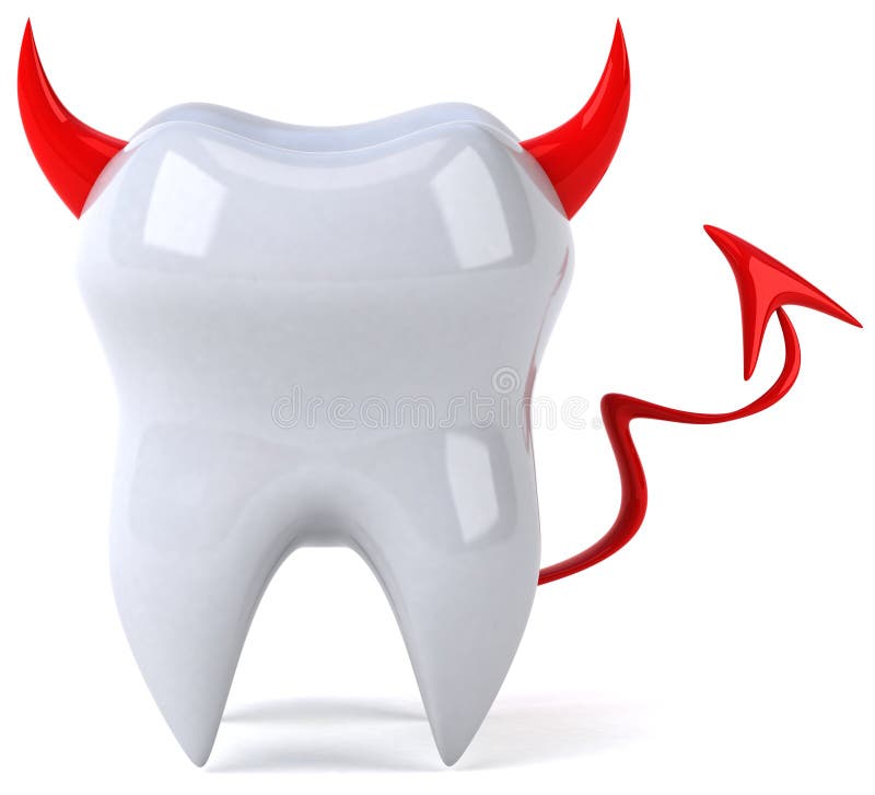 Evil tooth stock illustration. Illustration of isolated - 16145750