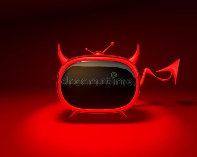 Evil tv stock illustration. Illustration of antenna, mobility - 46782060