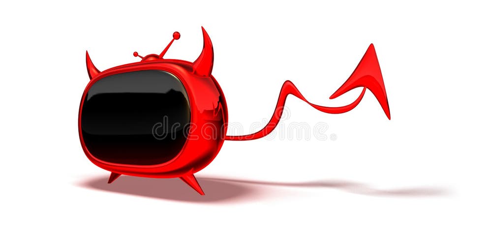 Evil tv stock illustration. Illustration of living, devil - 1861416