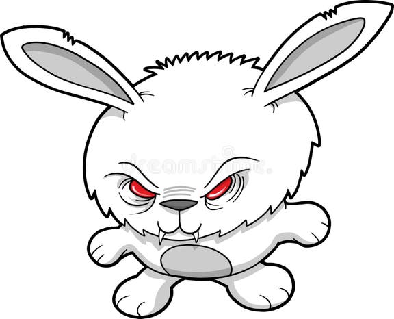 Evil Vampire Rabbit Vector stock vector. Illustration of animal - 9205485