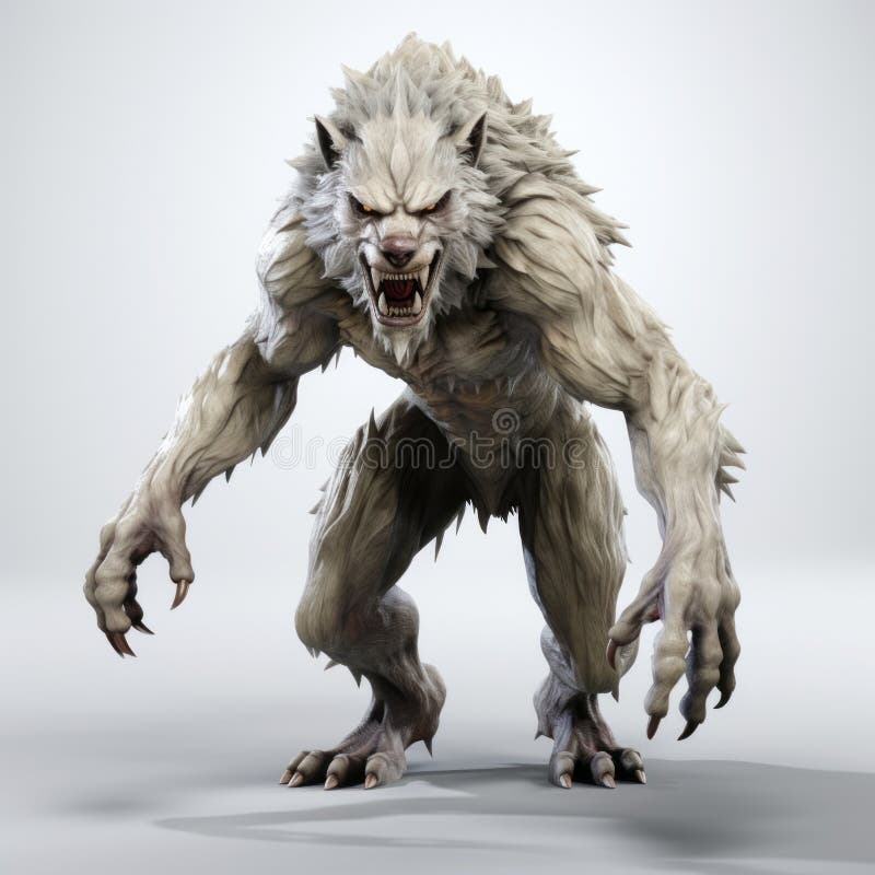 Intense and Dramatic 3d Werewolf Model for Xbox 360 Game Art Stock ...