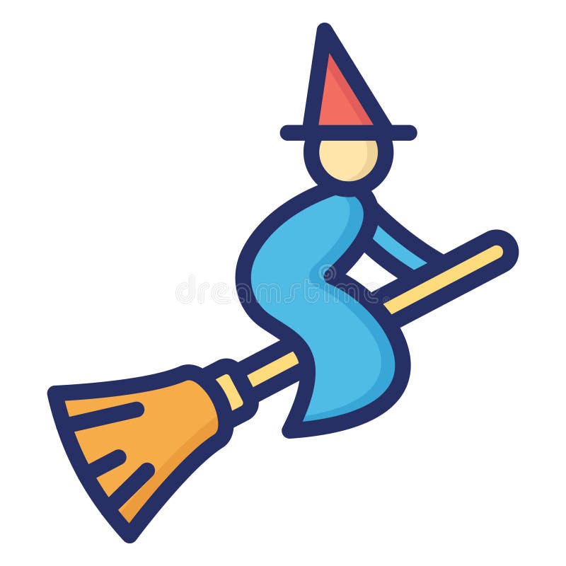 Evil Witch Isolated Vector Icon Which Can Easily Modify or Edit Stock ...