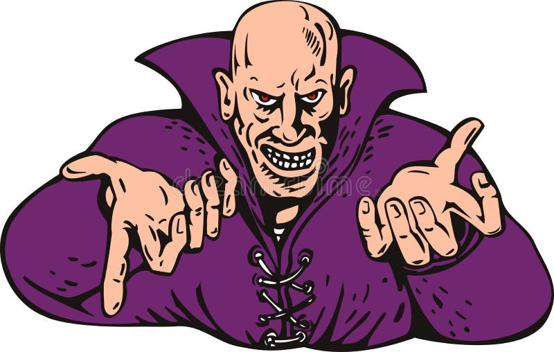 Evil wizard stock vector. Illustration of count, cartoon - 8579385