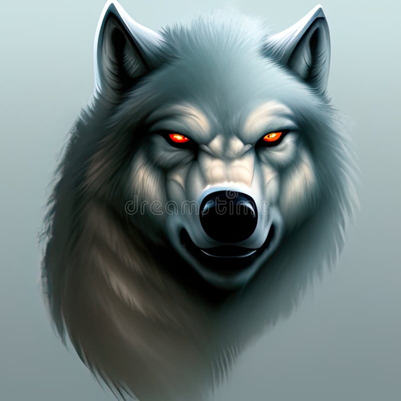Evil wolf illustration stock illustration. Illustration of face - 289109638