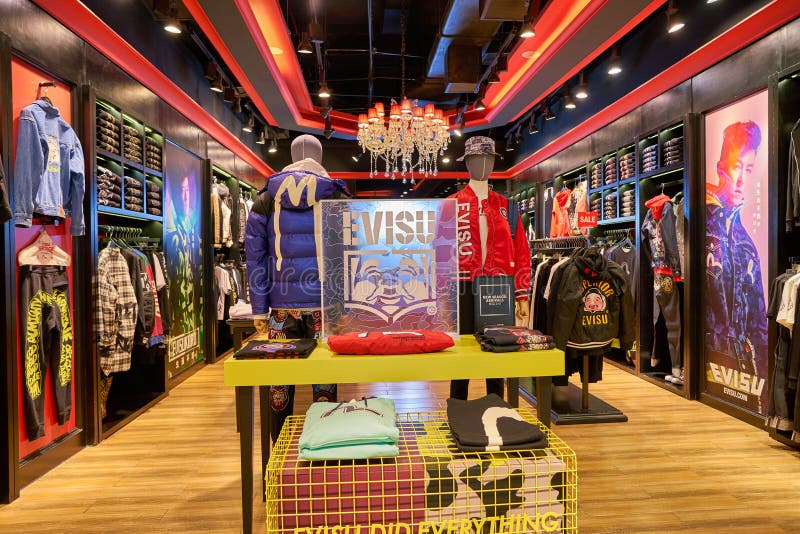 Evisu store in Shenzhen editorial photography. Image of commerce ...